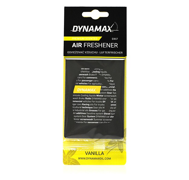 DXI7 - PAPER AIR FRESHENER VANILLA | DYNAMAX Motor Oils
